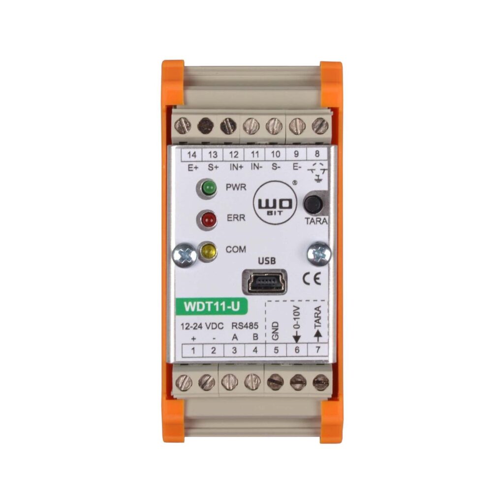 WObit • Signal conditioner for strain gauge, 0-10V output, RS485 interface • MEMIDOS