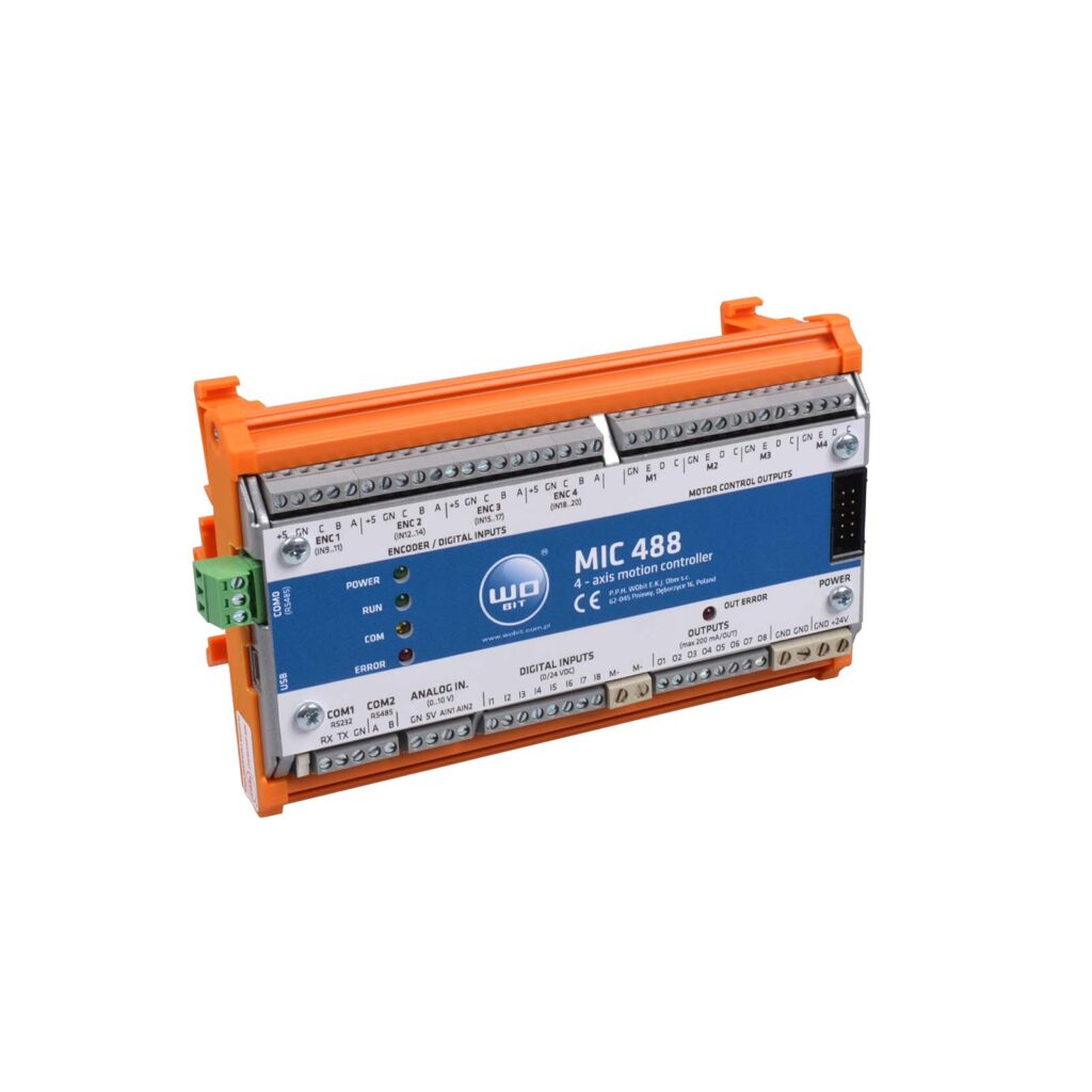 WObit • MIC488 • Programmable 4-axis controller, 8 inputs, 8 outputs ...